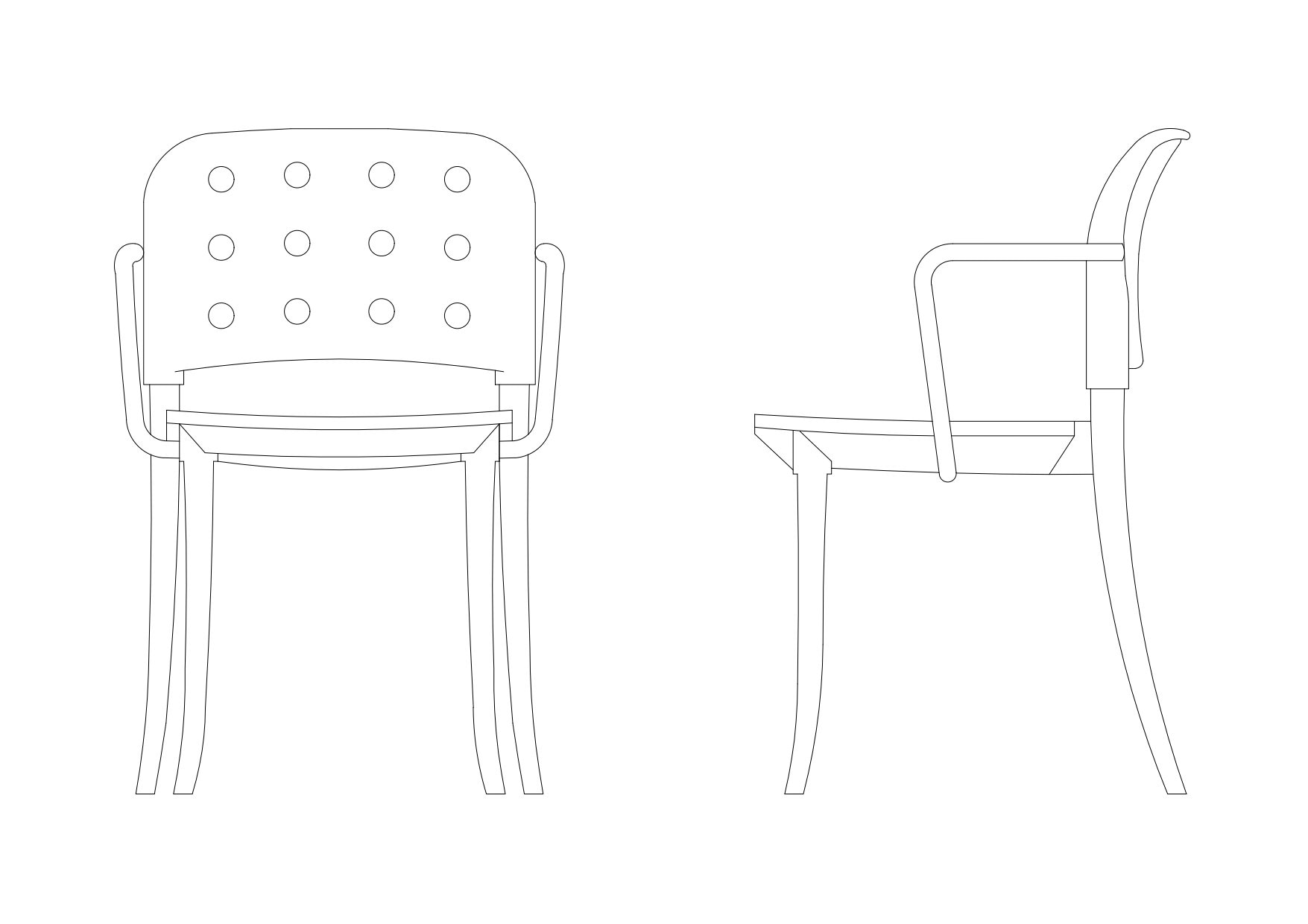 Chairs DWG Section Drawings - Etsy
