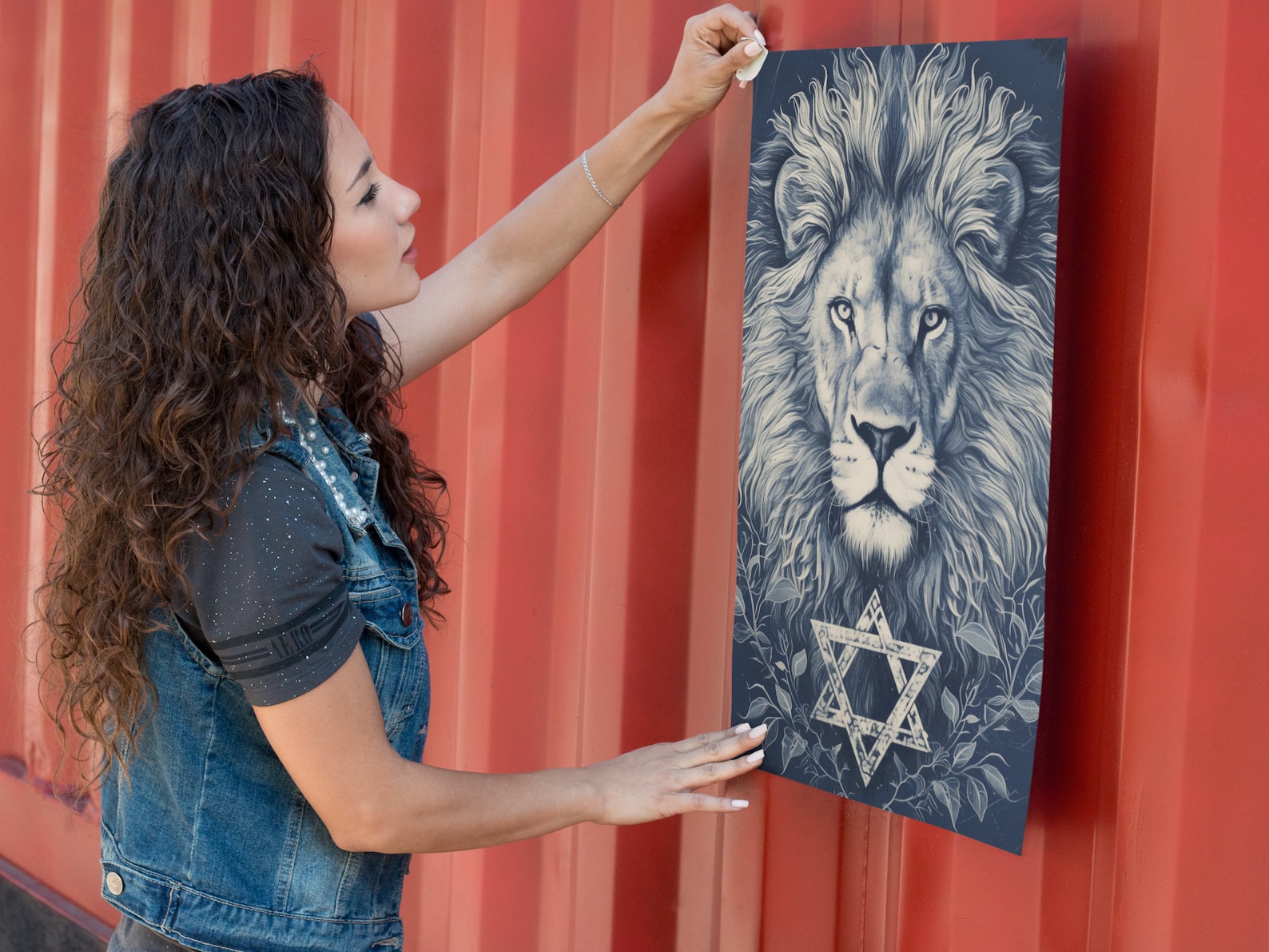 Lion of Judah Matte Vertical Poster | Lion of Judah Art | Jewish Wall ...