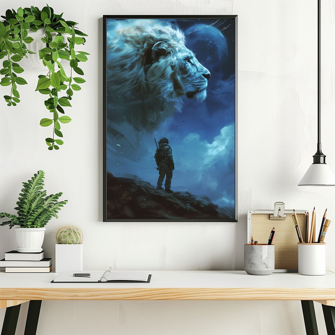 Lion of Judah Art Printable Jewish Wall Art Support Israel Stand With ...