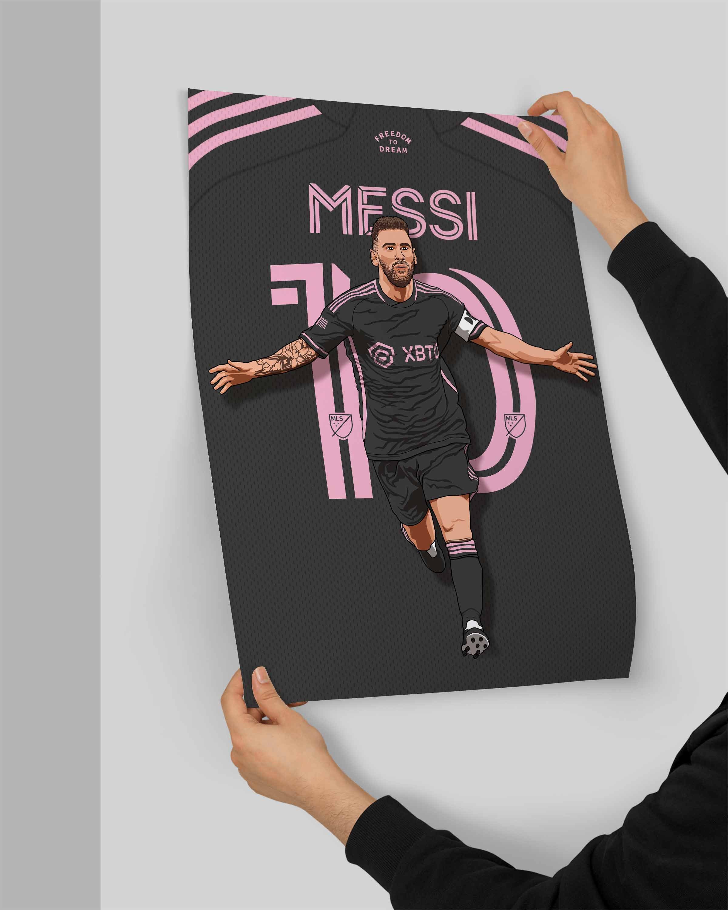 Lionel Messi Poster Inter Miami Poster, MLS Messi Miami Poster ...