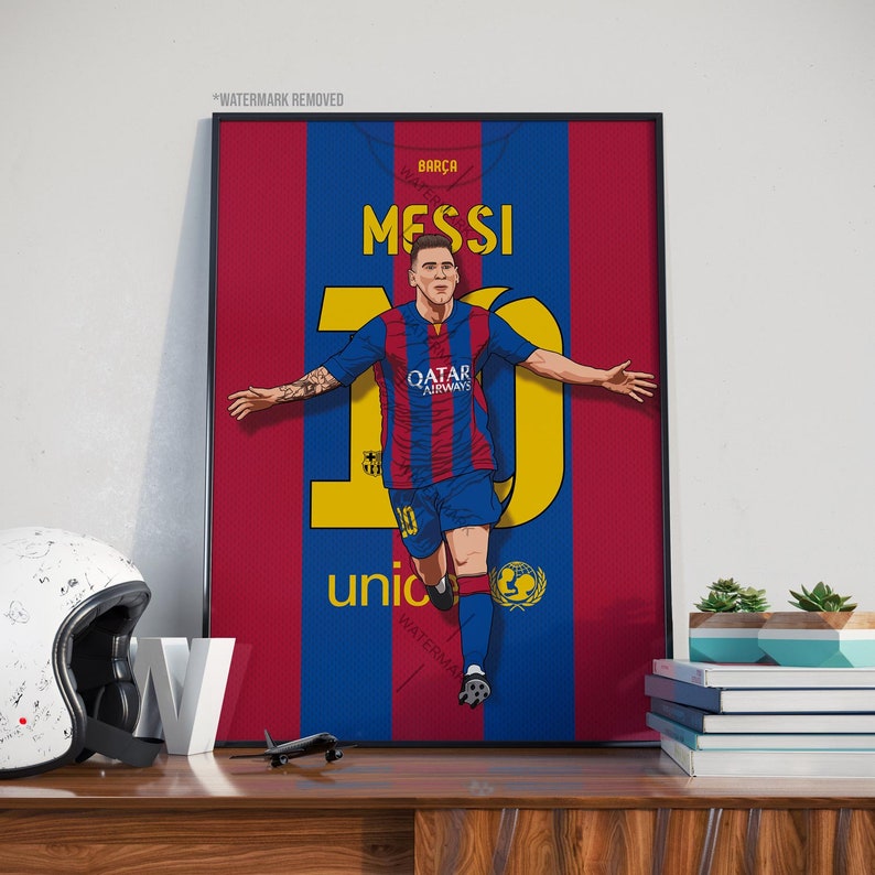 Lionel Messi Poster Inter Miami Poster, MLS Messi Miami Poster ...