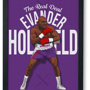 Evander Holyfield Poster Boxing Print, Bedroom, Man Cave, Gym Wall Art ...