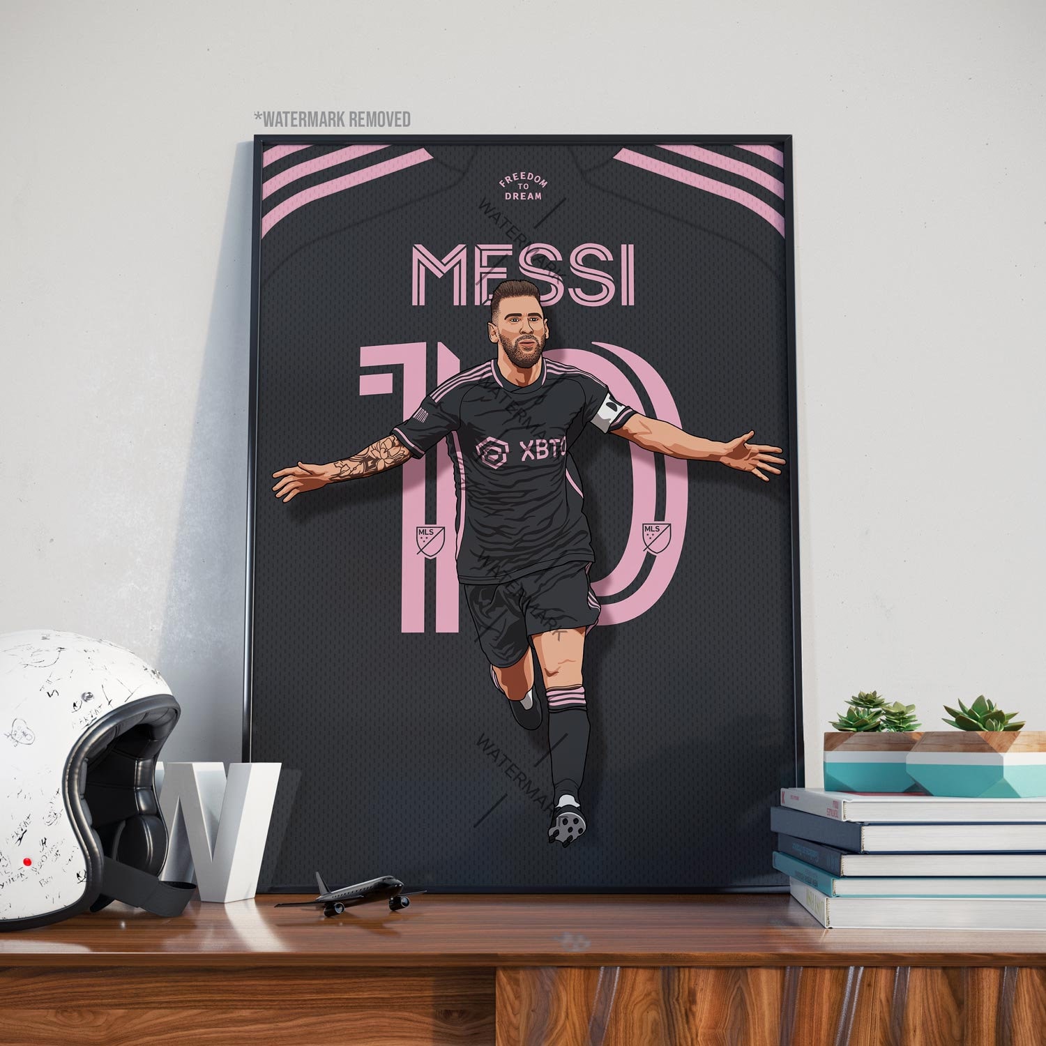 Lionel Messi Poster Inter Miami Poster, MLS Messi Miami Poster ...