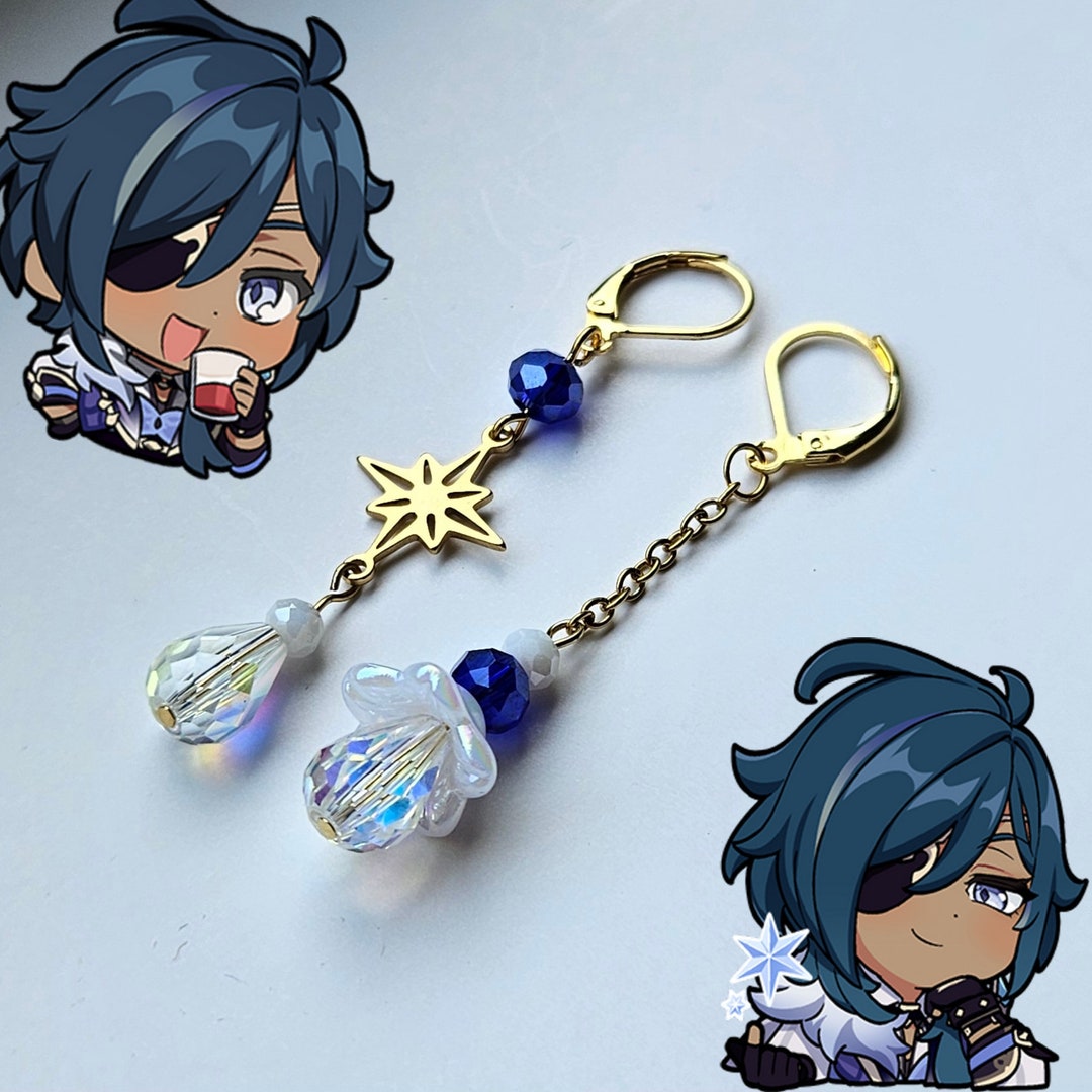 Genshin Impact Kaeya Inspired Earrings - Etsy