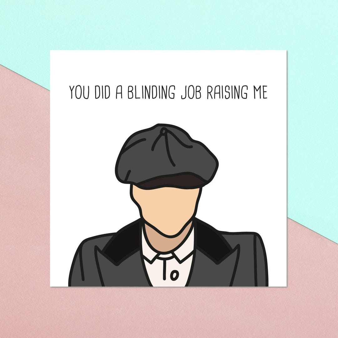 You Did A Blinding Job Raising Me Square Greetings Card - Etsy UK