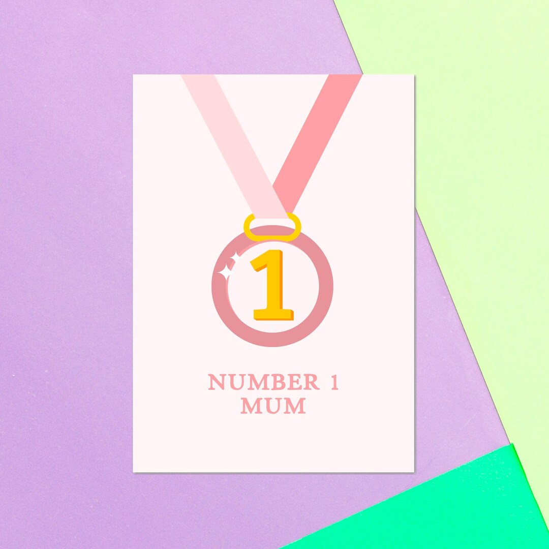 Number 1 Mum Greetings Card - Etsy