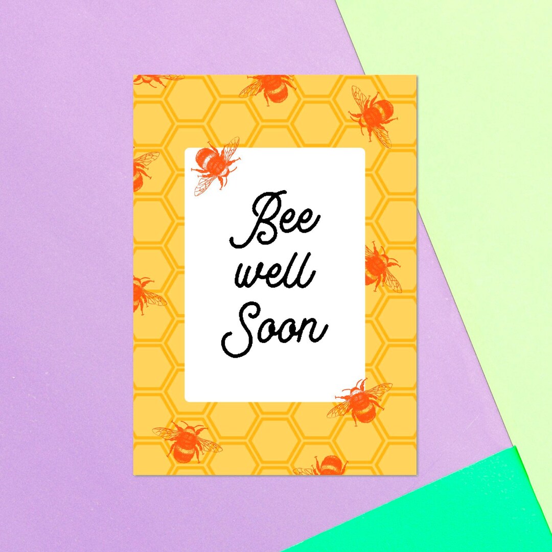 Bee Well Soon Greetings Card - Etsy