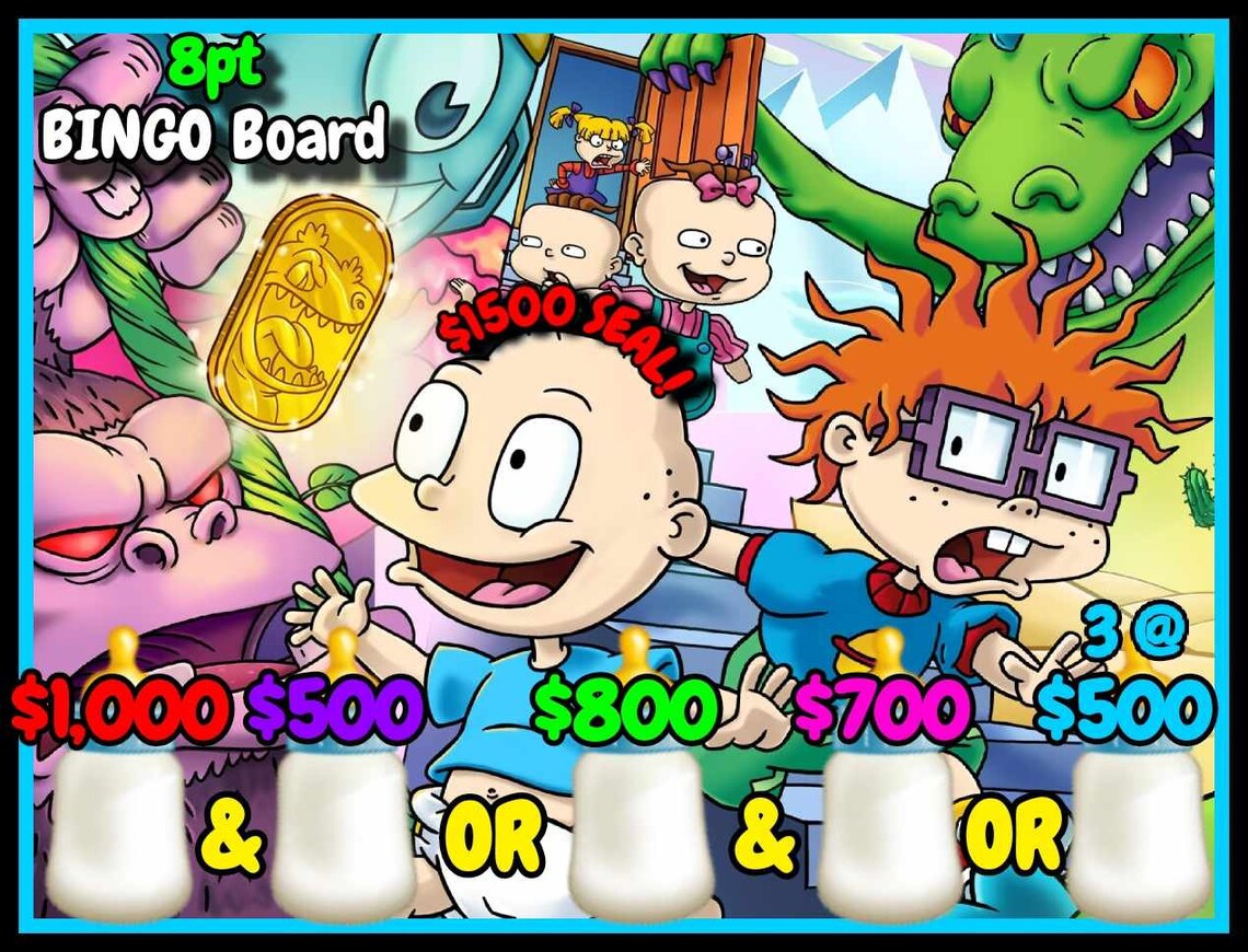RUGRATS 1,500 SEAL Bingo Board, PROFIT: 900 - Etsy