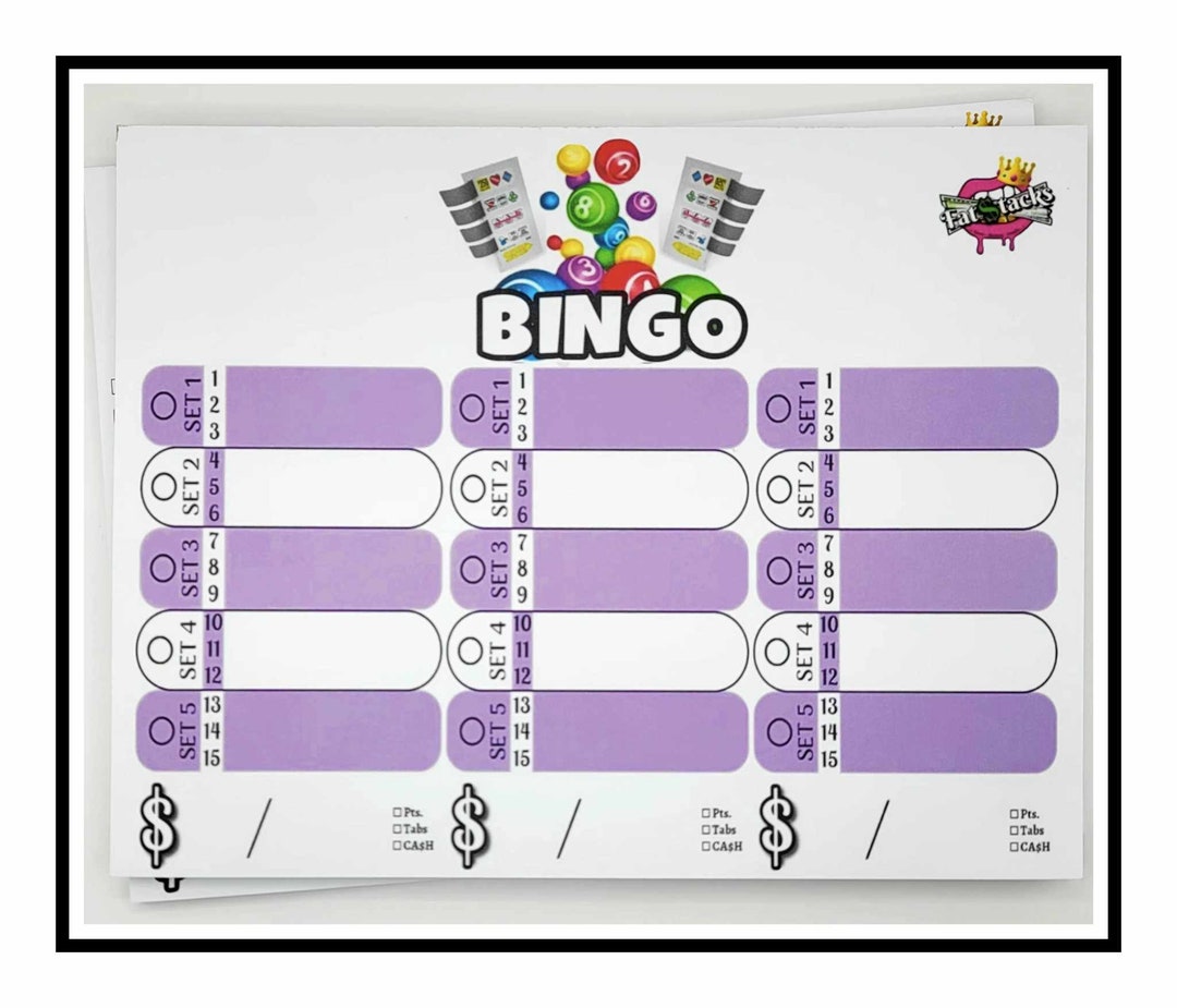 SETS 3-part Bingo Notepad (50 Sheet) - Etsy