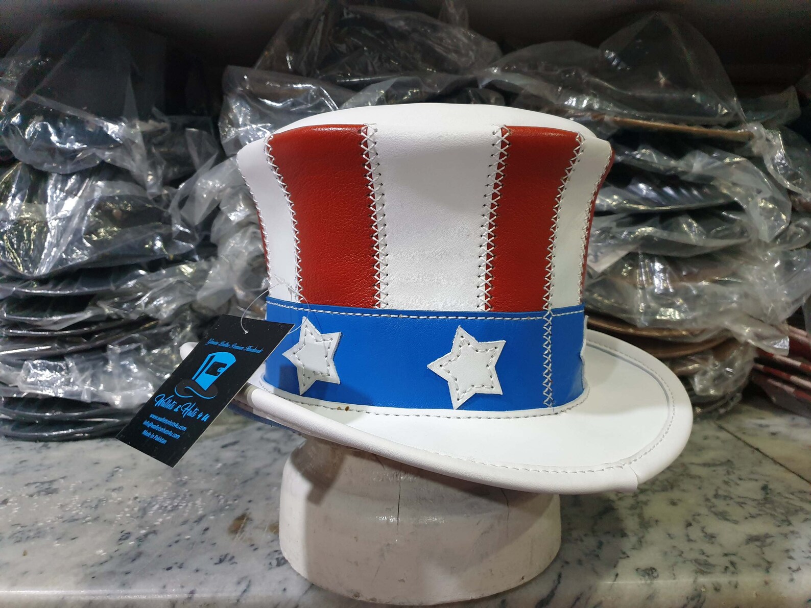 Uncle Sam Leather Top Hat - Etsy