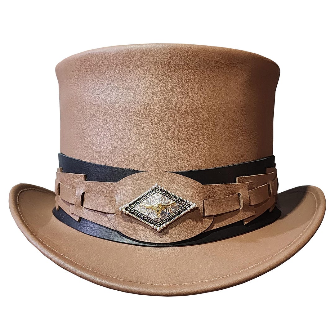 Western Emblem Woven Band Steampunk Top Hat - Etsy