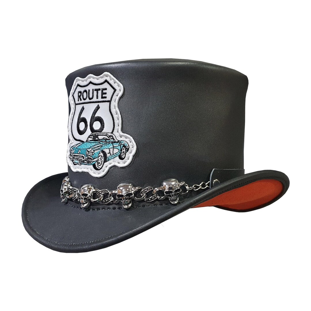 Voodoo Hatter El Dorado Route66 Leather Top Hat - Etsy