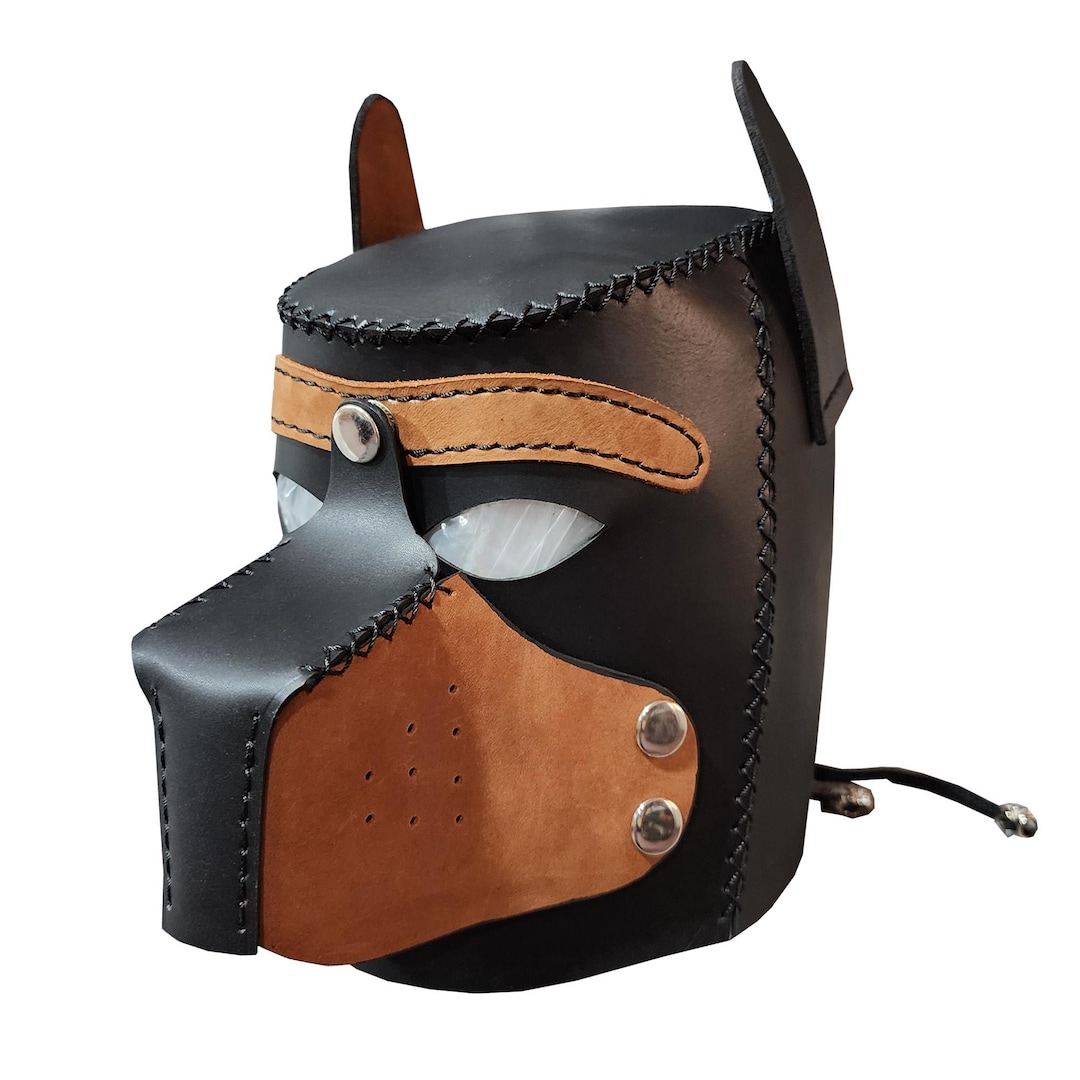 Handcrafted Leather Dog Mask Puppy Hood - Etsy