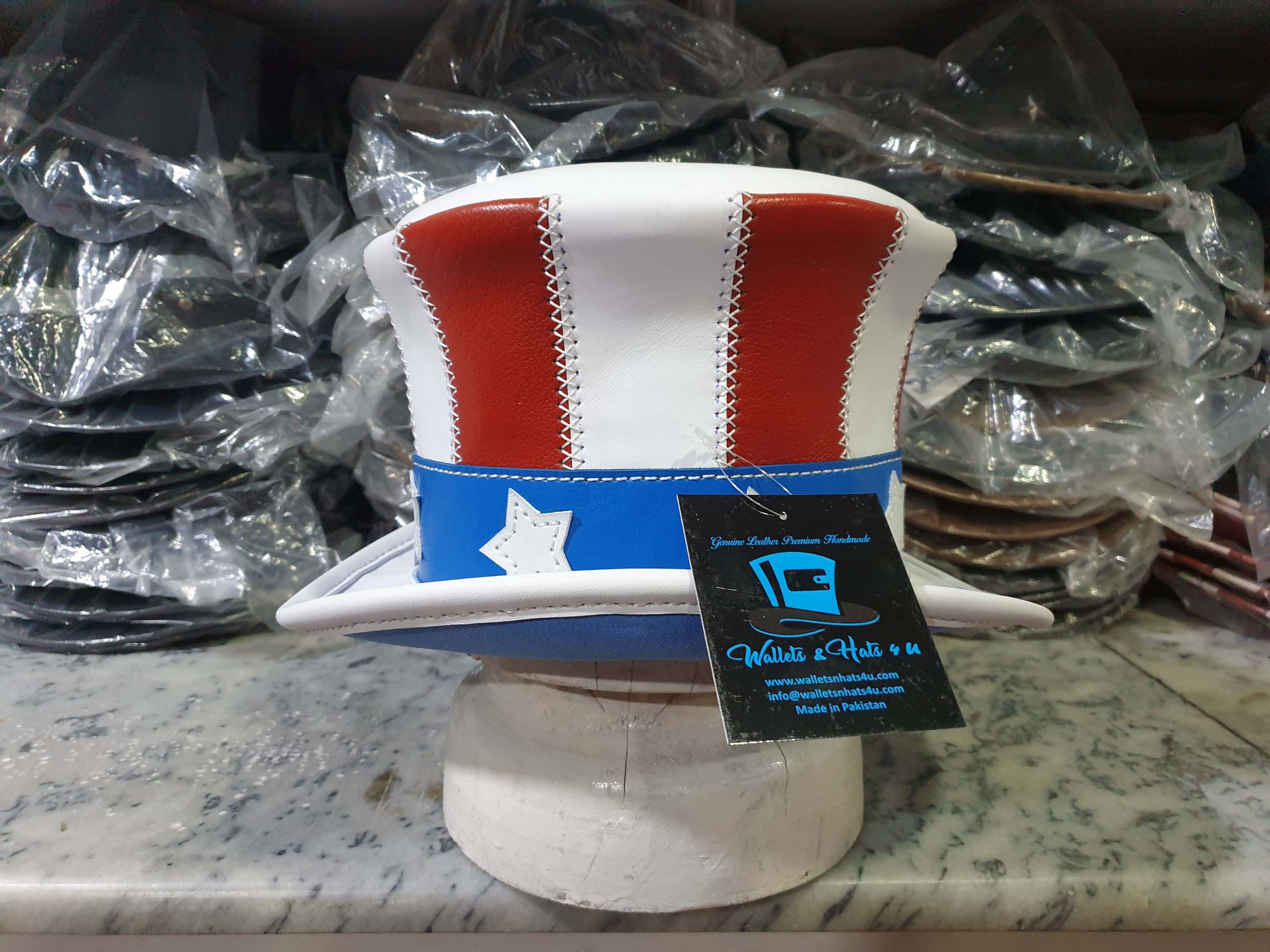 Uncle Sam Leather Top Hat - Etsy
