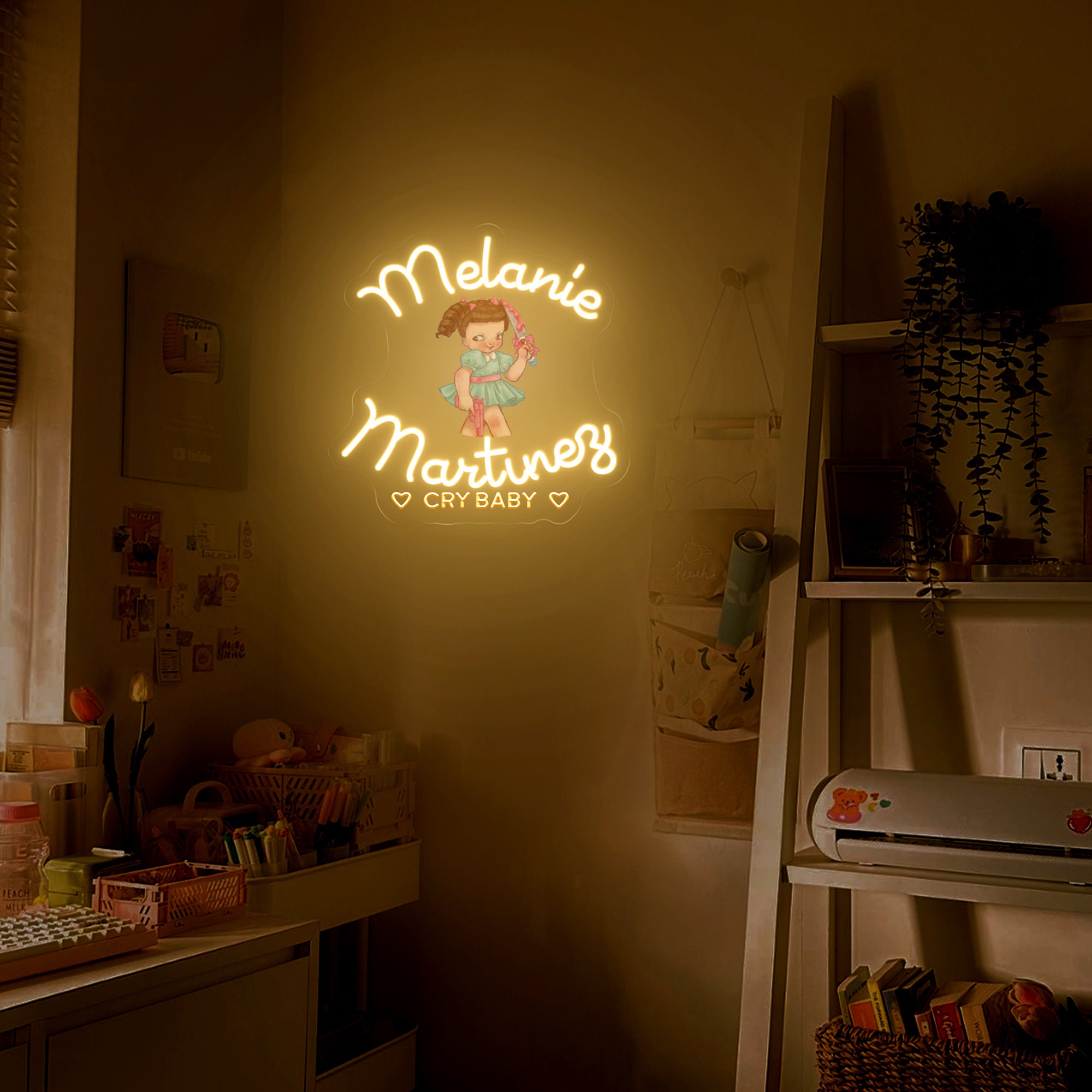 Melanie Martinez Cry Baby Neon Sign, Cry Baby Inspired Wall Art ...