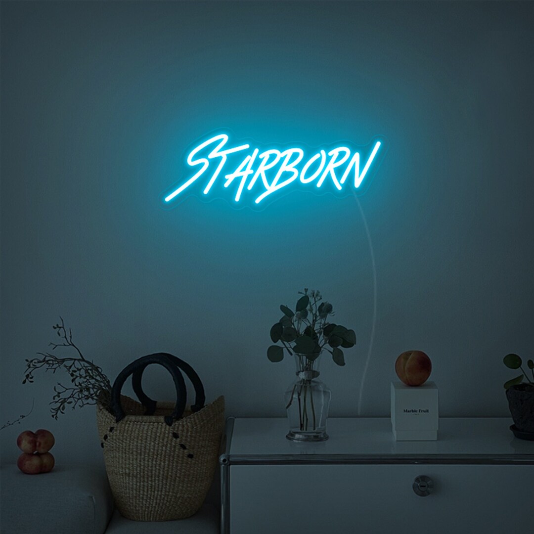 Starborn Neon Sign, SJM Wall Decor, Wall Decor Sign, Bedroom Decor Neon ...