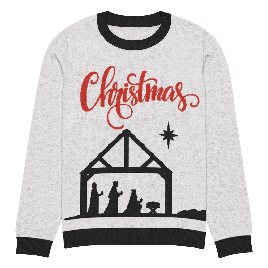 Nativity Sweater, Christian Christmas Sweater, Nativity Scene Sweater ...
