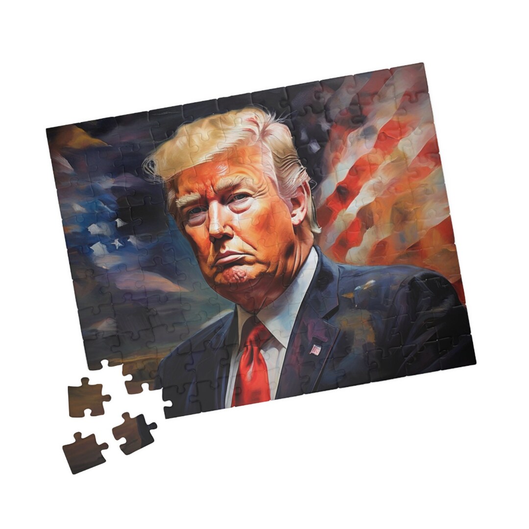 Donald Trump - Executive Strokes - Donald Trump Impressionist Puzzle - Etsy