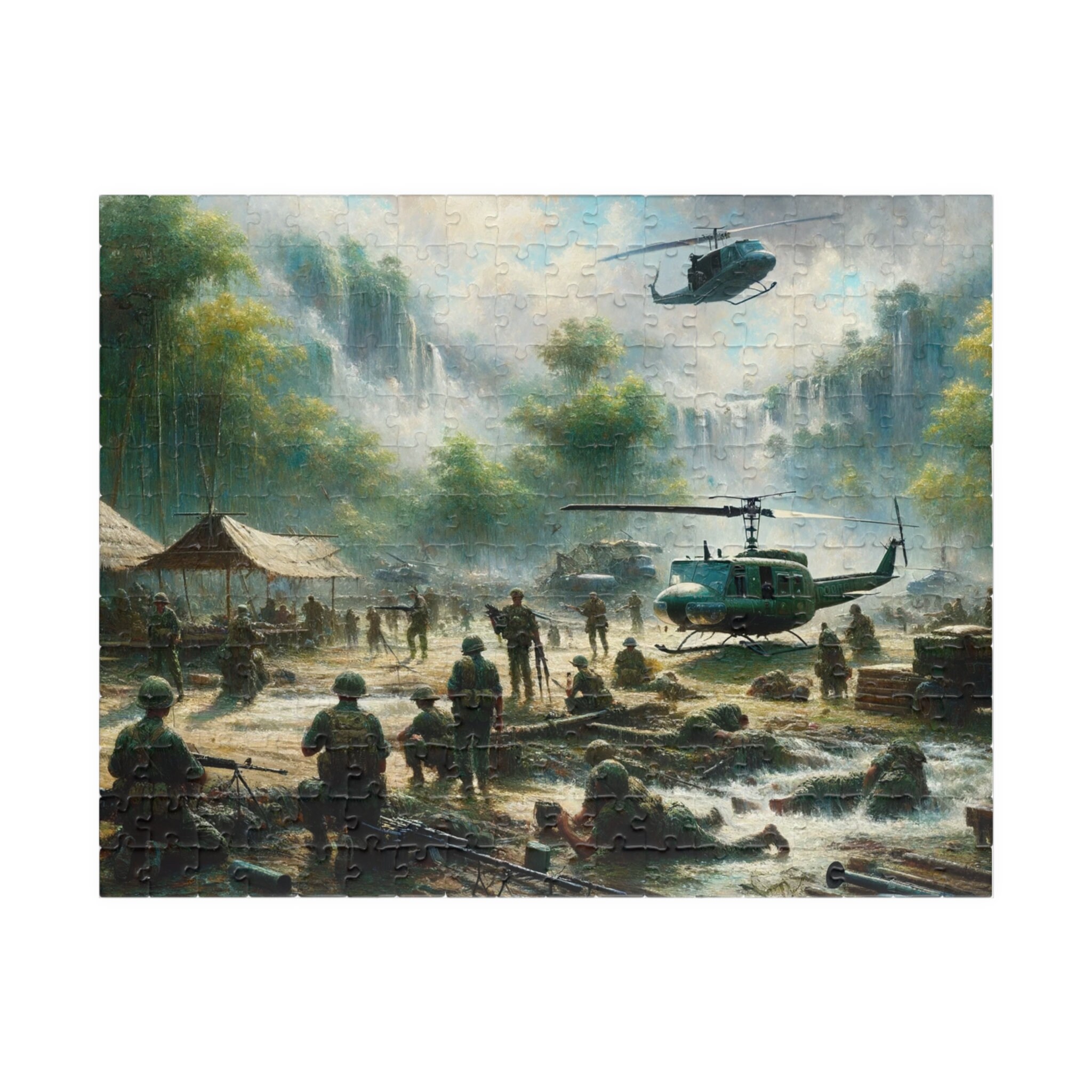 Vietnam War - Echoes of Vietnam - Impressionist Vietnam War Puzzle - Etsy