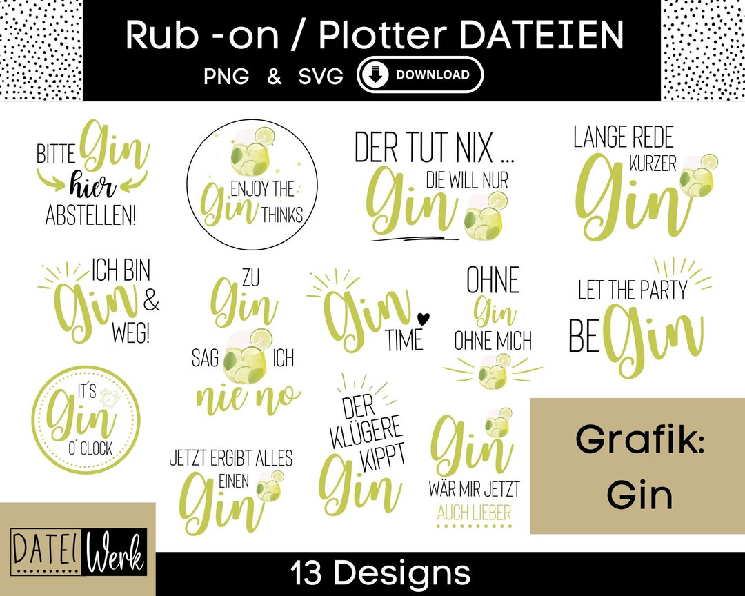 Sayings Saying Gin Tonic Graphic SVG, Plotter File Favorite Drink for ...