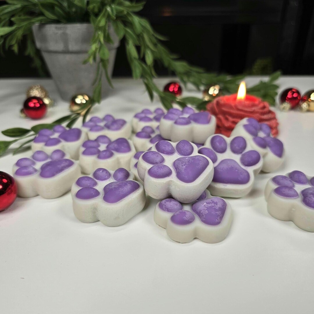 Paw Print Cat Candle, Handmade, Unique Gift for Cat Lovers, Kaars, Cute ...