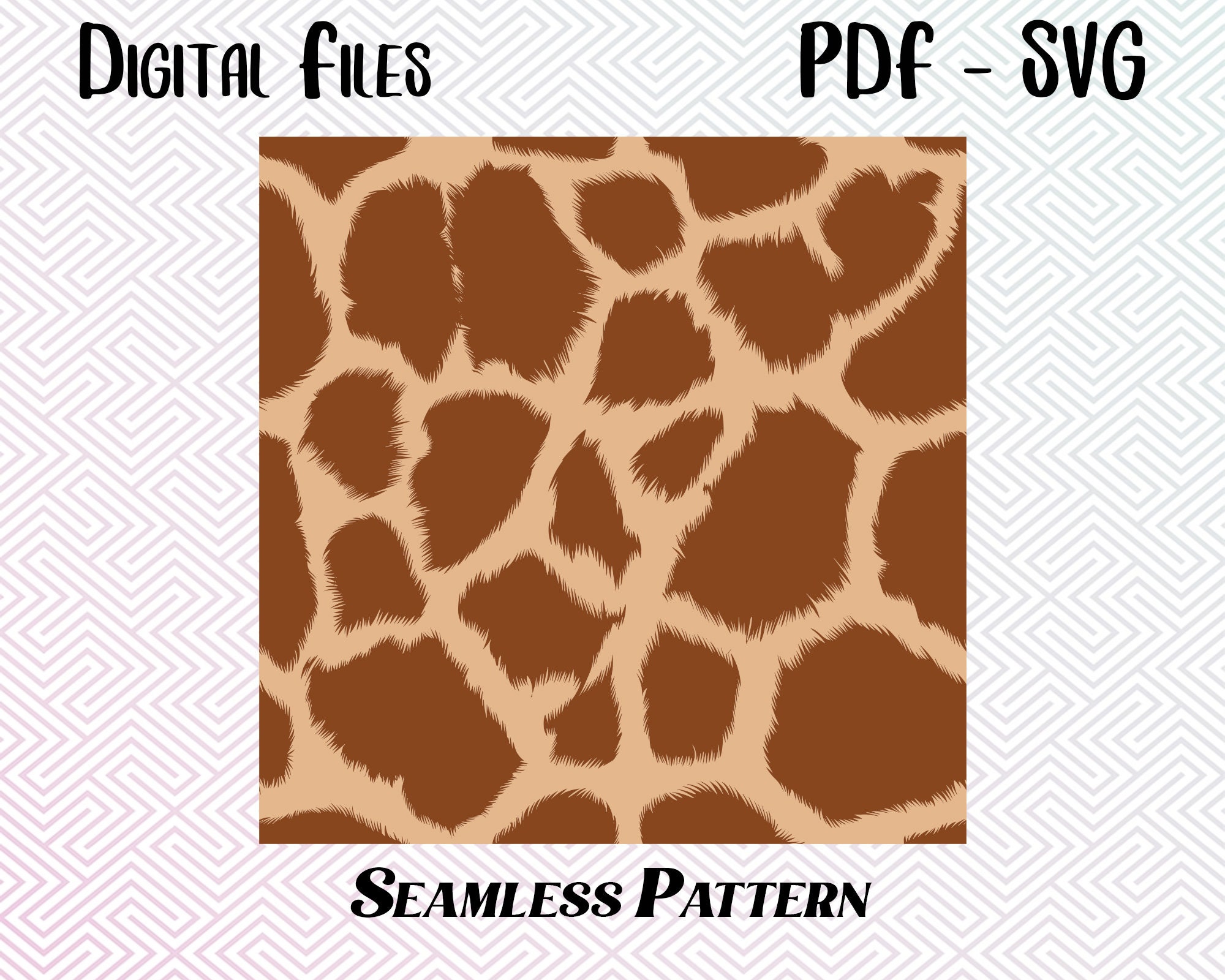 Seamless Giraffe Pattern Svg Giraffe Print Svg Giraffe Print Pattern ...