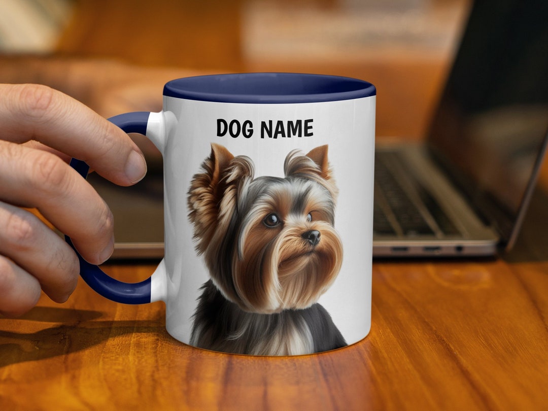 Personalized Yorkie Mug: Custom Dog Name Coffee Cup - Etsy