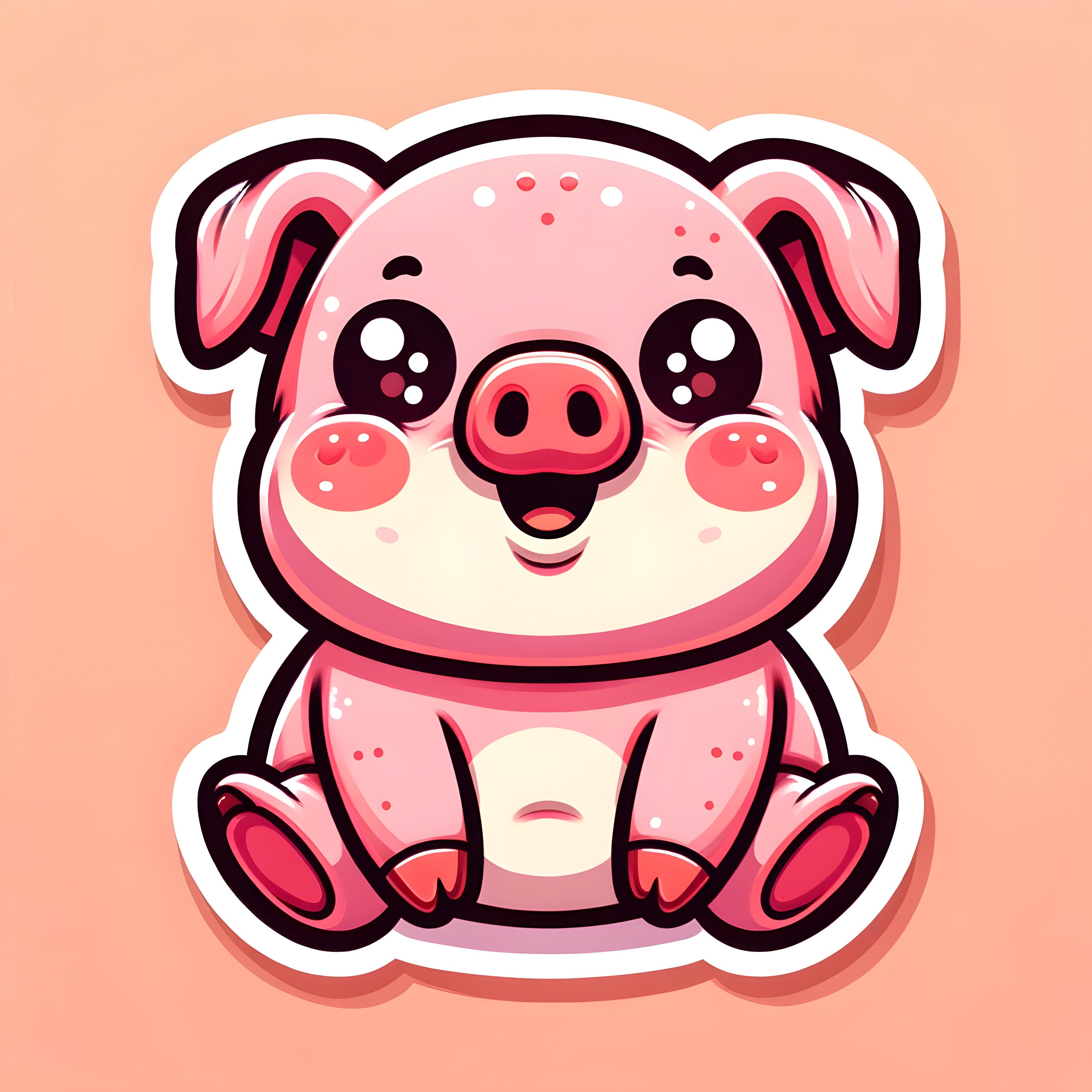 Cute Animal Stickers for Kids, Printable Cartoon Zoo Animals, Digital ...