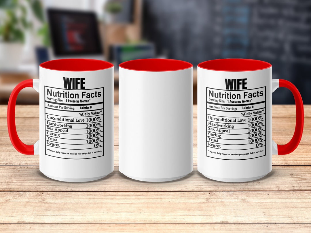 Wife Nutrition Facts Mug, Funny Wife Gift, Unique Bridal Shower Present ...