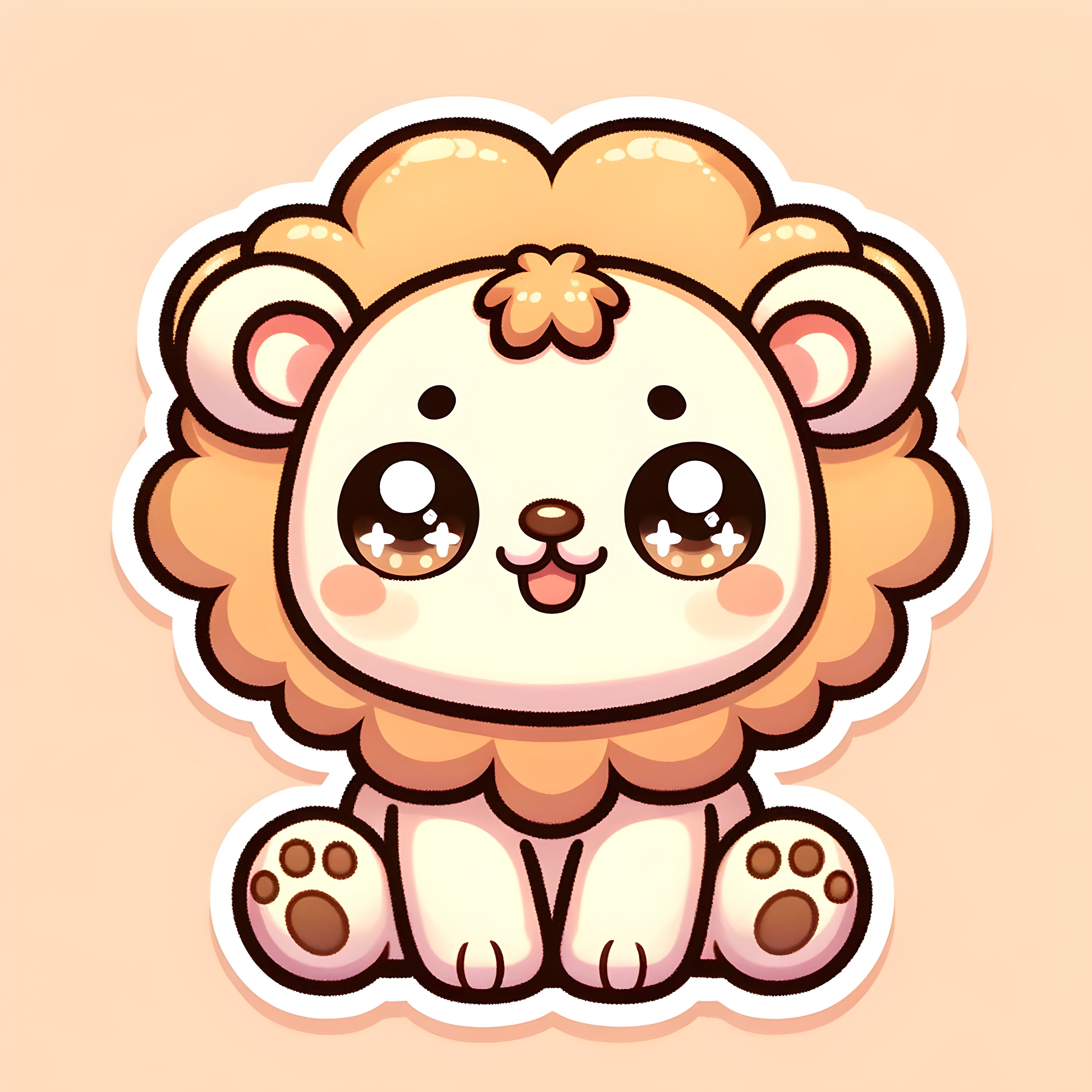 Cute Animal Stickers for Kids, Printable Cartoon Zoo Animals, Digital ...