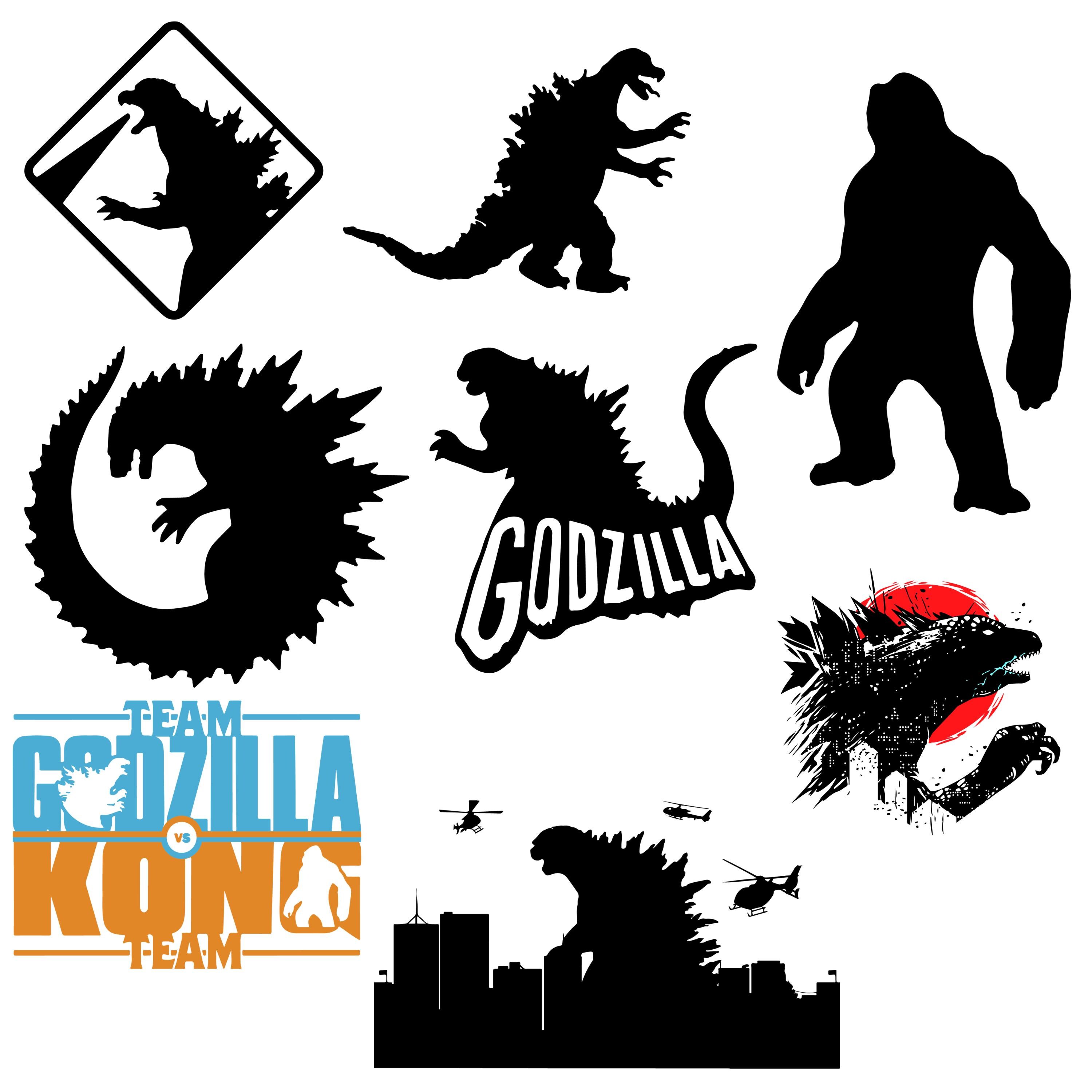 Godzilla Svg Bundle, Godzilla Silhouette, Godzilla Clipart, Godzilla ...