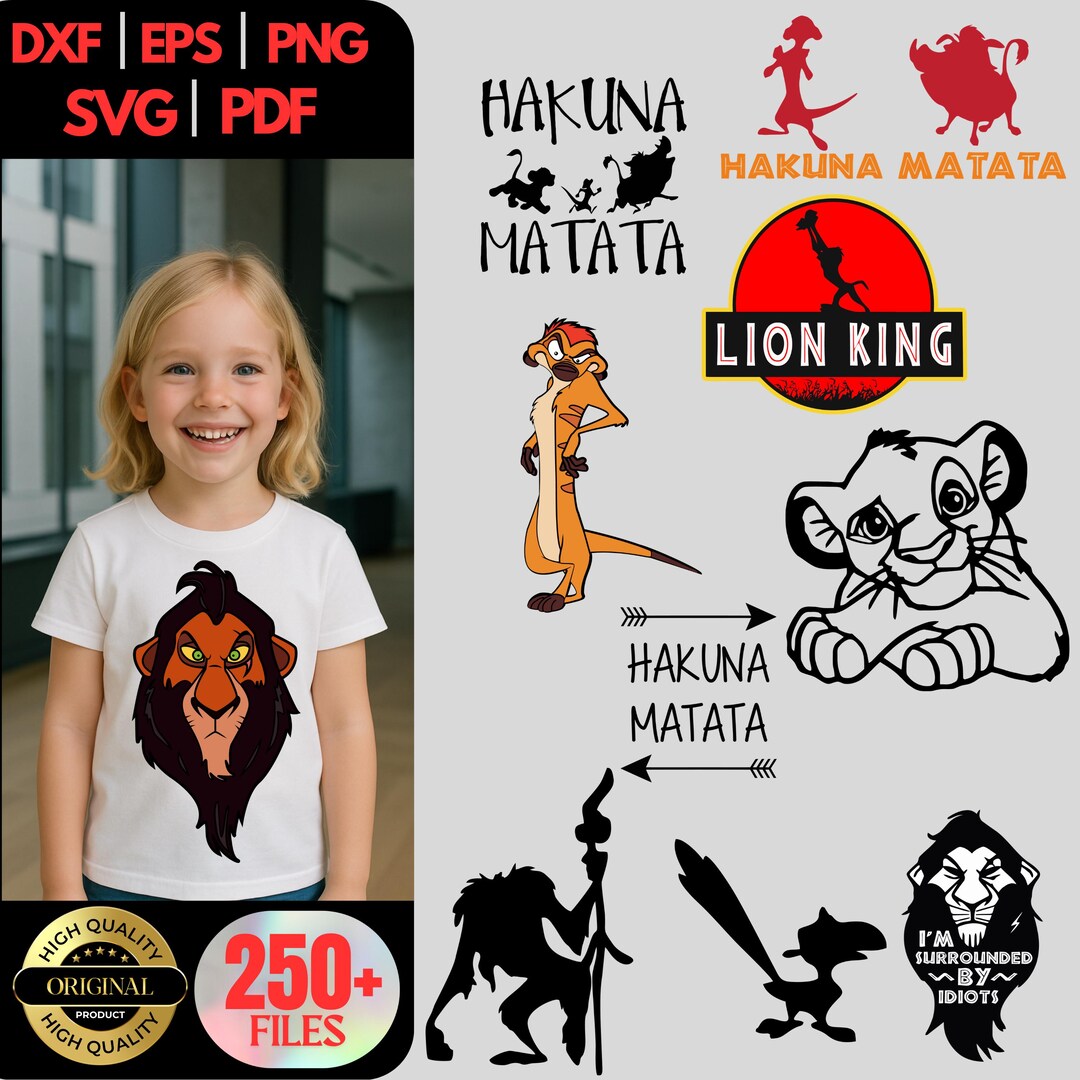 Lion King Vectors, Simba Vectors, Lion Svgs, Simba PNG Clipart Bundle ...