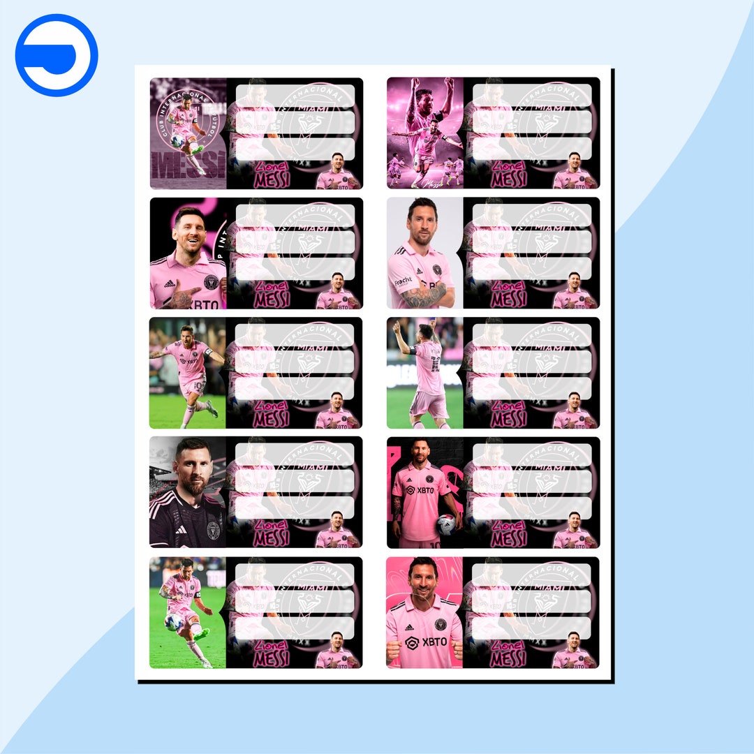 Lionel Messi-inspired School Labels Digital Download for Ultimate ...