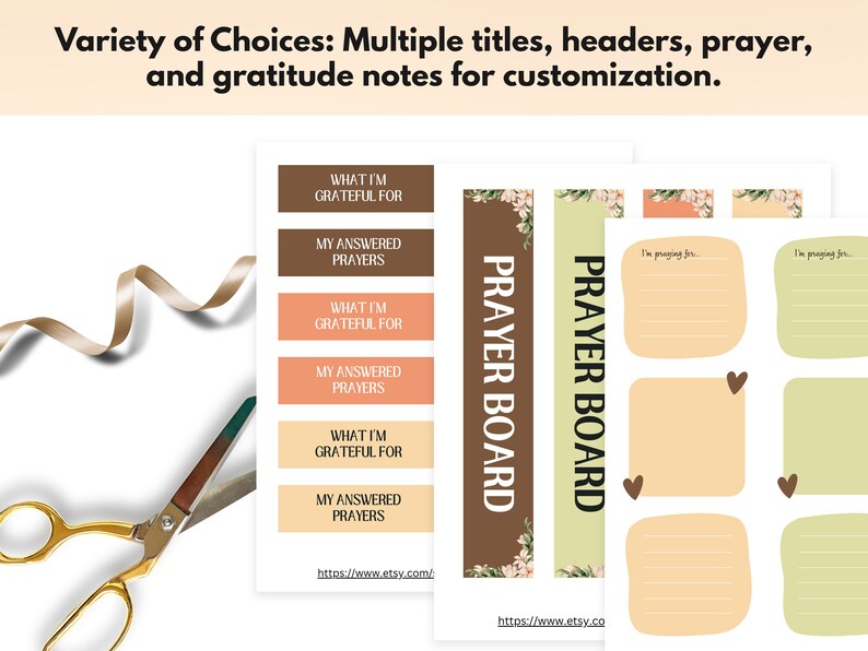 Printable Prayer Board Kit: Vision Board Collage (PDF) - Etsy