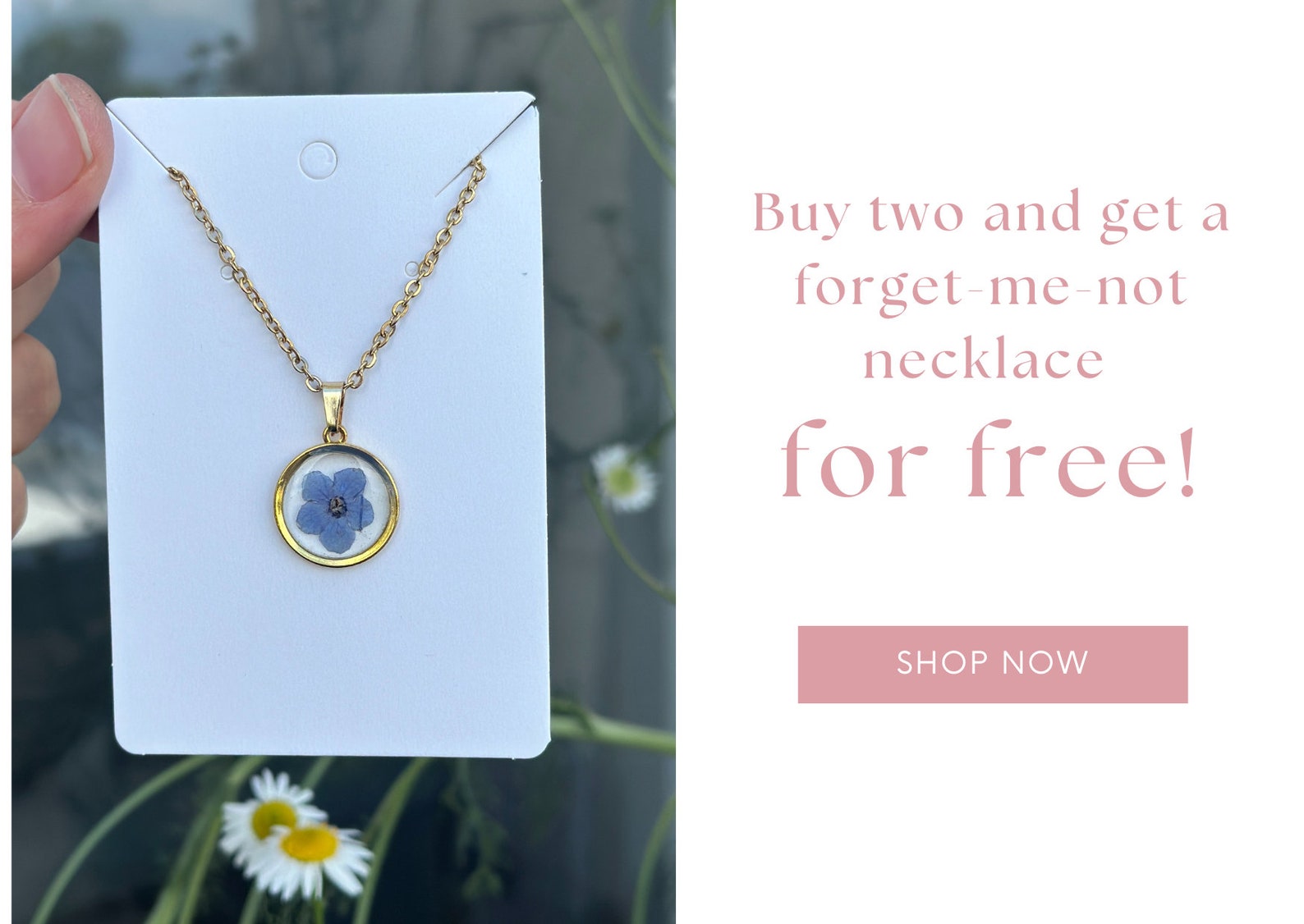 Real Daisy Flower in Resin Necklace, Dainty Daisy Floral Necklace ...