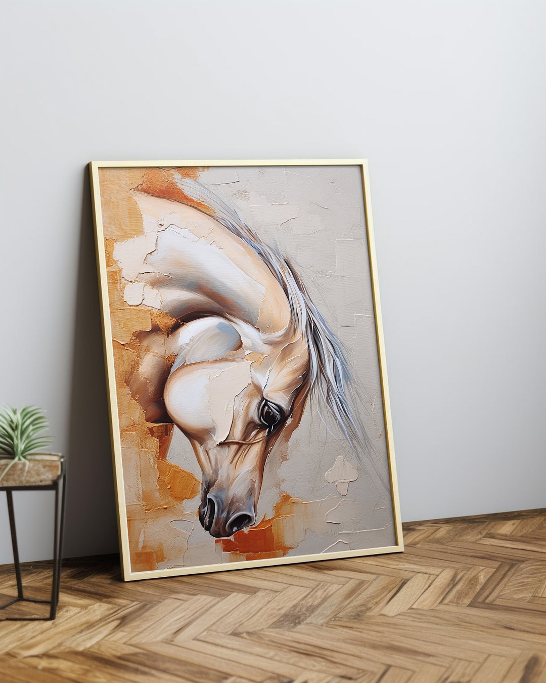 Horse Painting | Abstract Horse Wall Art | Animal Oil Painting Print ...