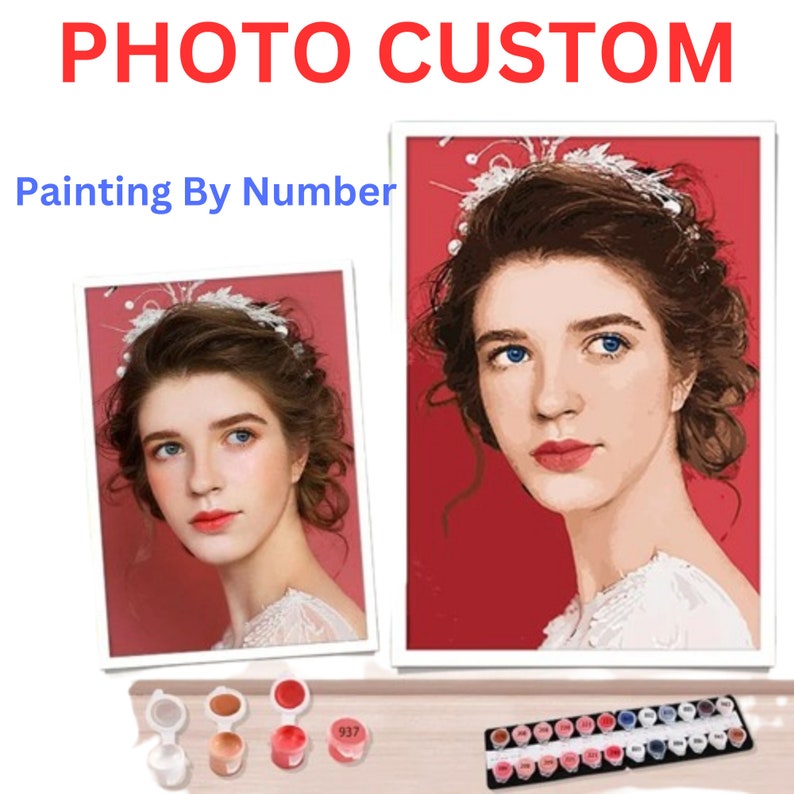 Personalized Paint by Numbers, Custom Paint by Number Kit Adult ...