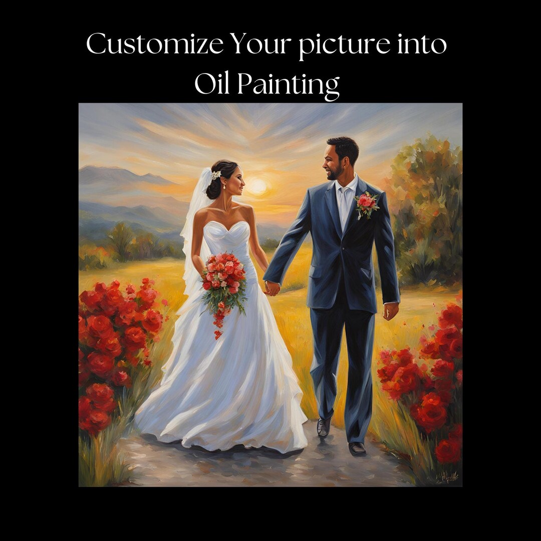 Personalized Oil Painting, Wedding Custom Oil Painting, Painting From ...