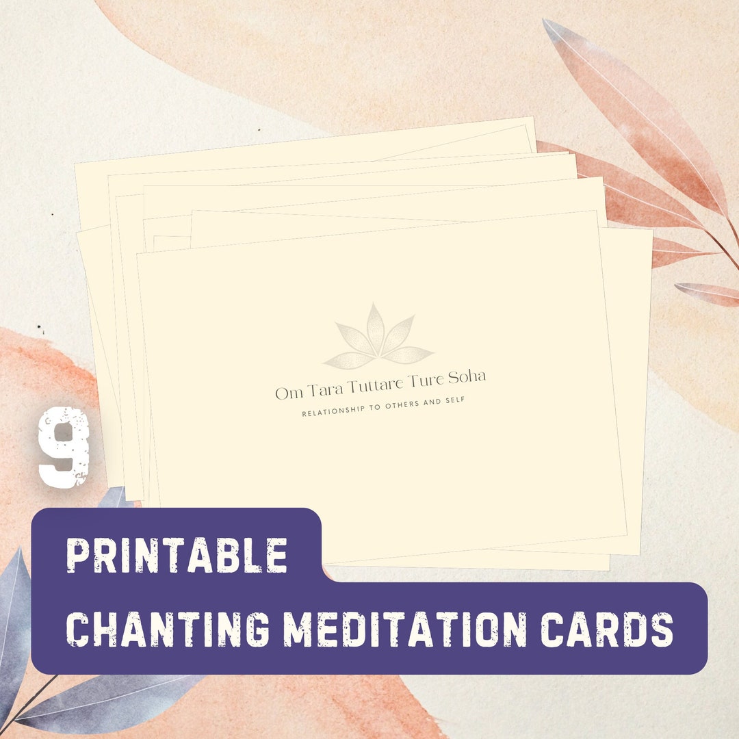 Chanting Meditation Mantra Cards A5 Self Care Zen Buddhist Vibration - Etsy