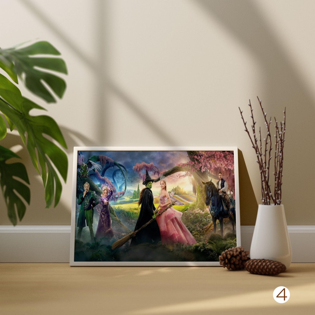 Wicked Musical Wall Art, Modern Broadway Poster Print, Witch and Glinda ...