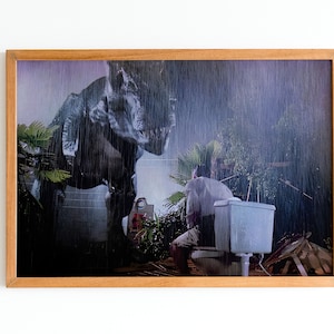Jurassic Park T-rex Scene Poster - Iconic Movie Art for Dinosaur Lovers ...
