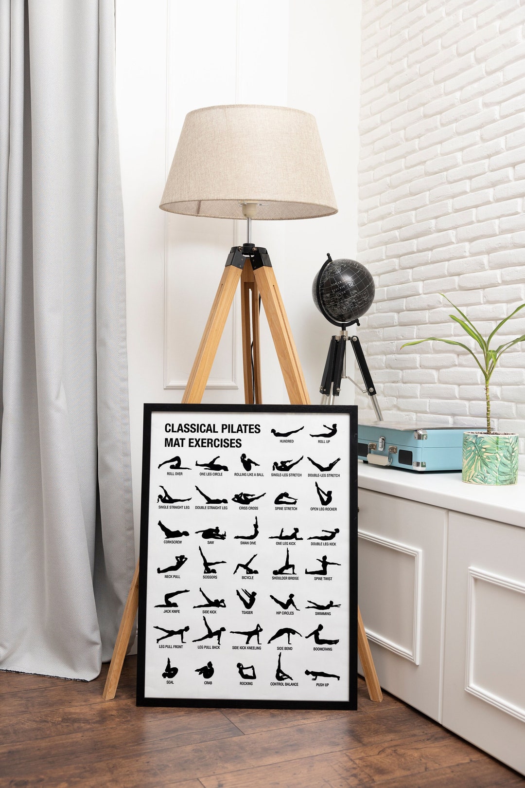 PILATES REFORMER POSTER Canvas or Print, Pilates Art, Pilates Workout ...