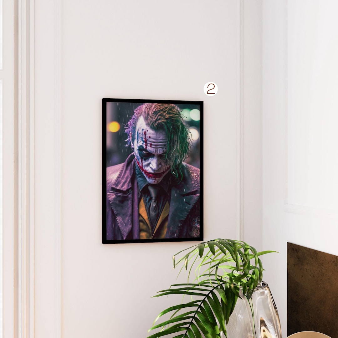 9 Different Joker Wall Art Set, Movie Poster Collection, Comic Book ...