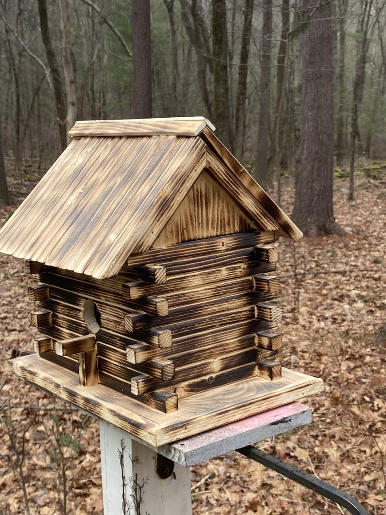 Log Cabin Bird House - Etsy