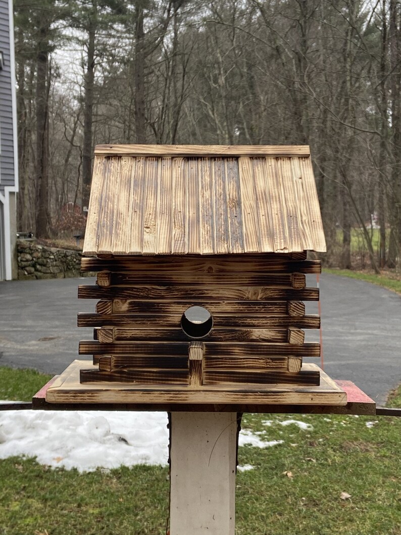 Log Cabin Bird House - Etsy