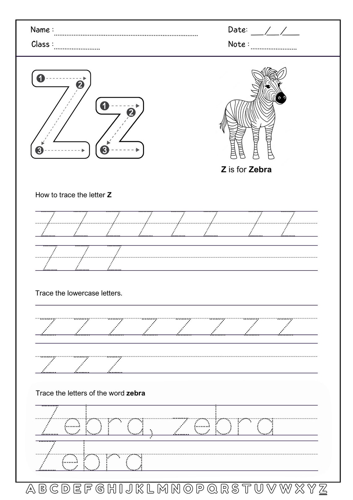 Alphabet, Fun Tracking: Writing Practice for Preschoolers - Etsy