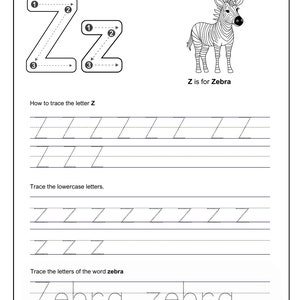 Alphabet, Fun Tracking: Writing Practice for Preschoolers - Etsy
