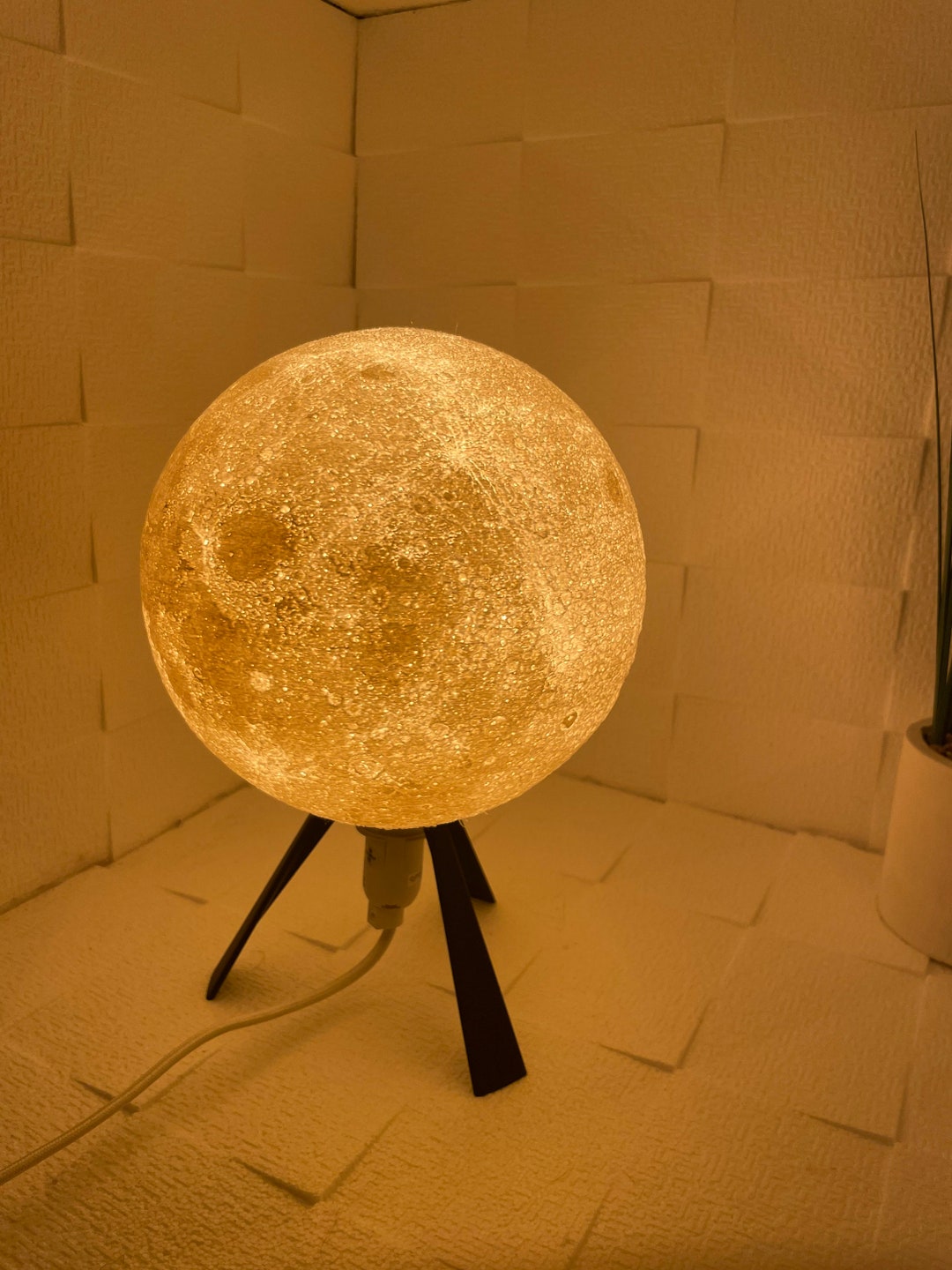 Moon Lamp Nightlamp With RGB E14 Light Bulb and IKEA Strala Cable - Etsy UK