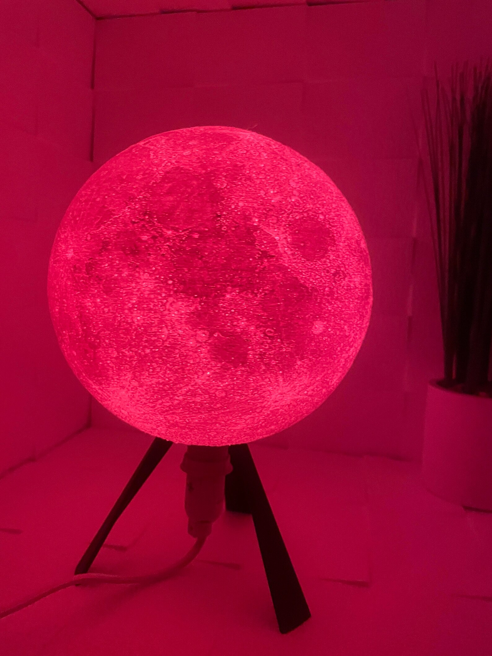 Moon Lamp Nightlamp With RGB E14 Light Bulb and IKEA Strala Cable - Etsy
