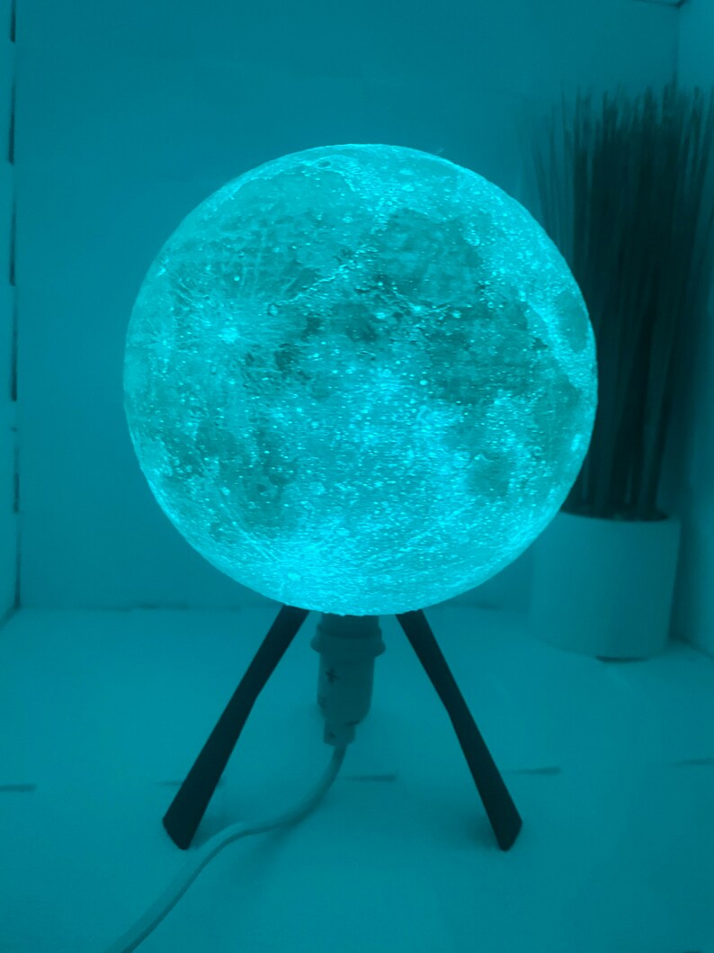 Moon Lamp Nightlamp With RGB E14 Light Bulb and IKEA Strala Cable - Etsy